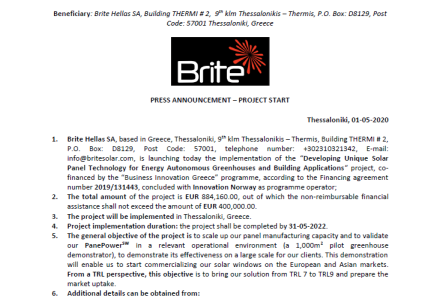 Brite Solar - Solar Technologies